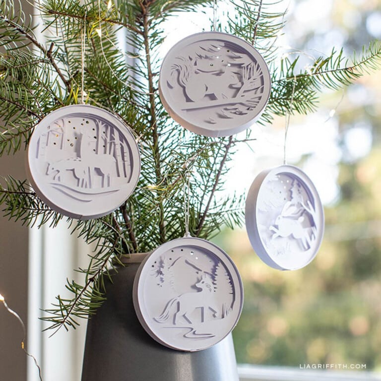 30 Creative Cricut Christmas Ornaments - Anika's DIY Life