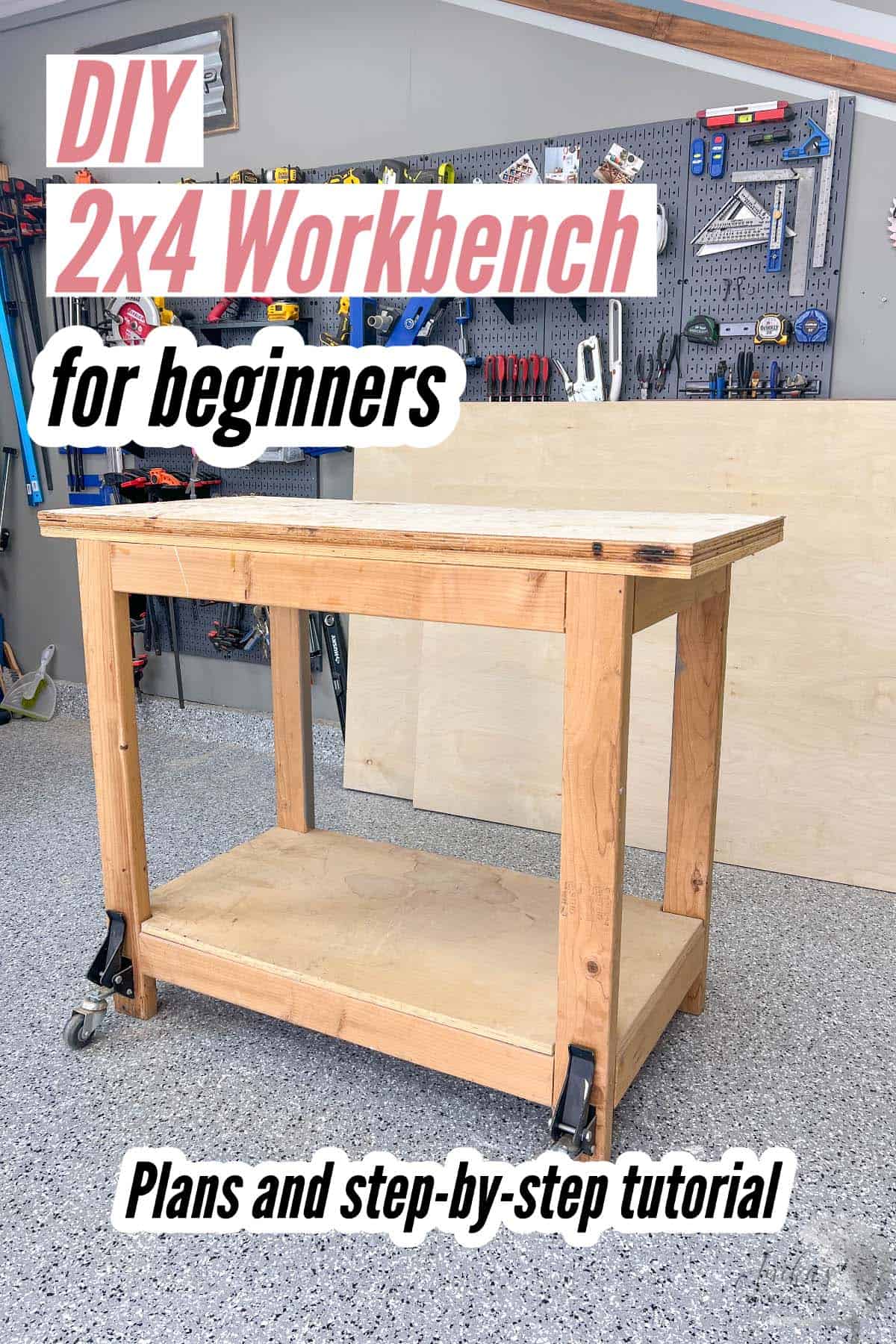 Easy 2x4 Workbench Plans For Beginners - Anika's DIY Life