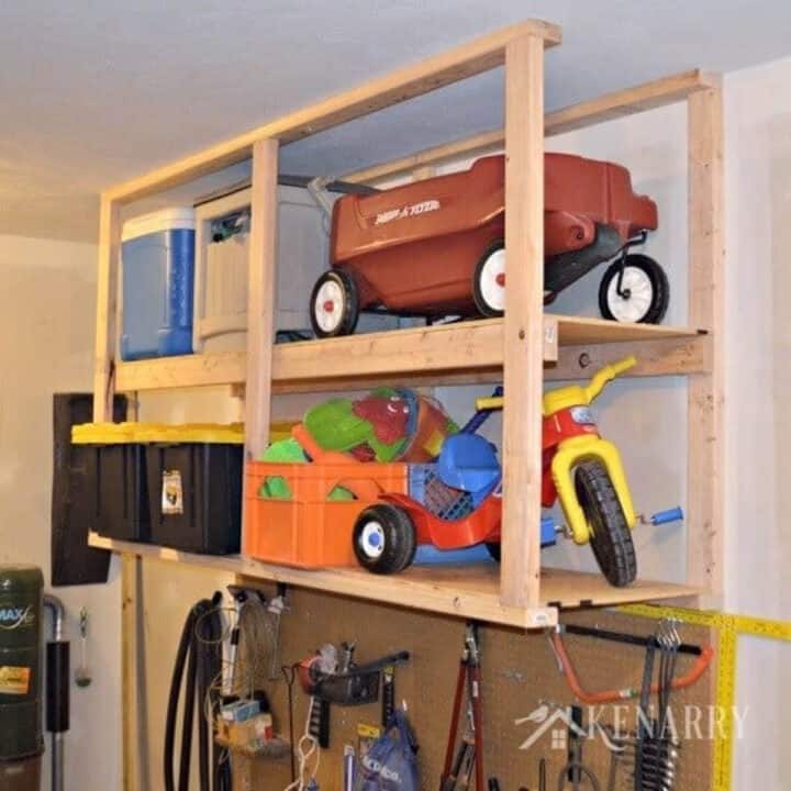 15 Easy DIY Garage Shelves With Build Plans - Anika's DIY Life