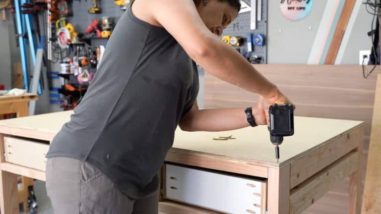 How To Build An Easy DIY Workbench With Storage