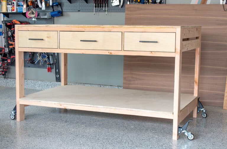 How To Build An Easy DIY Workbench With Storage