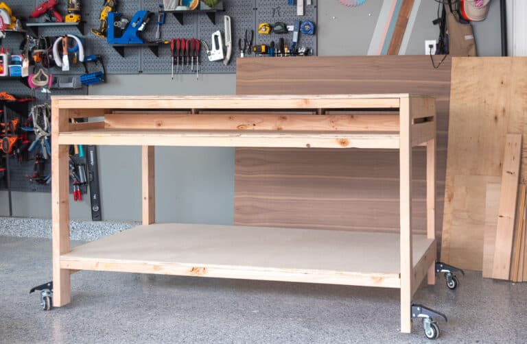 How To Build An Easy DIY Workbench With Storage