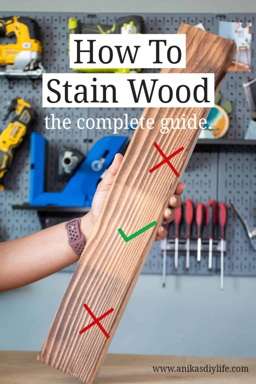How To Stain Wood: A Step-By-Step Guide For Beginners - Anika's DIY Life