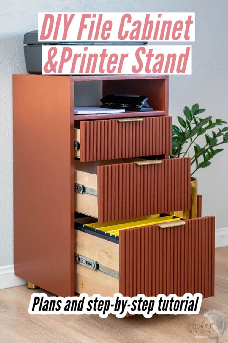 How To Build A DIY File Cabinet And Printer Stand | Plans