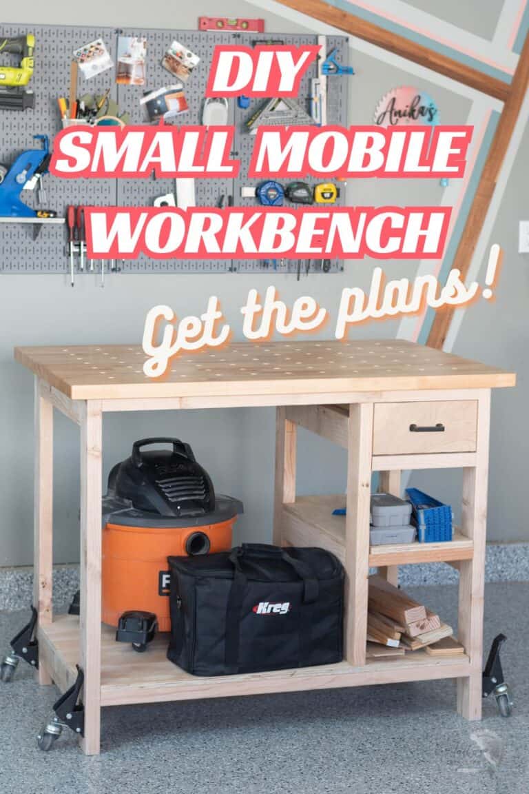 How To Build A DIY Small Mobile Workbench With Storage