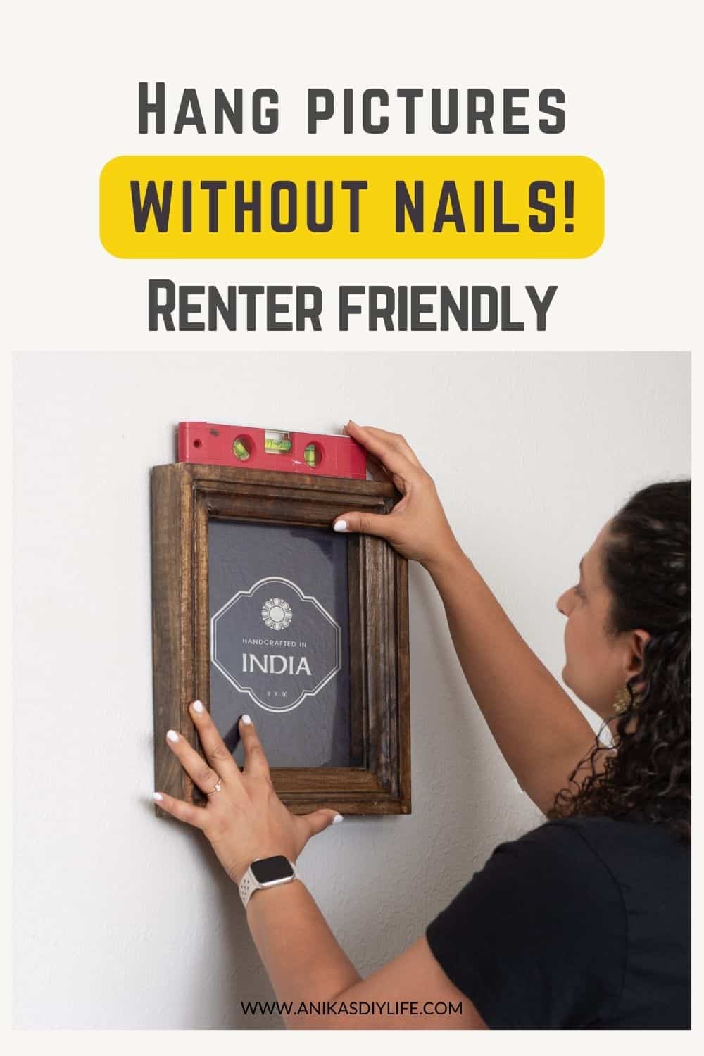 How To Hang A Picture Without Nails - Anika's DIY Life