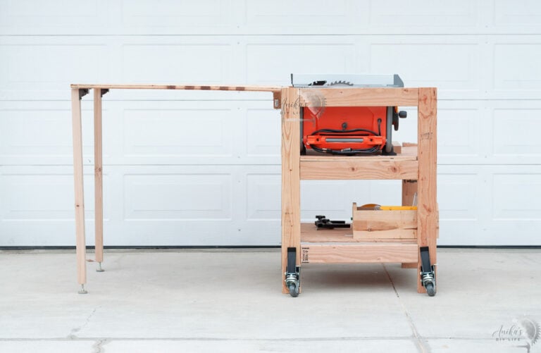 How To Build A DIY Table Saw Stand For Small Shops - Anika's DIY Life