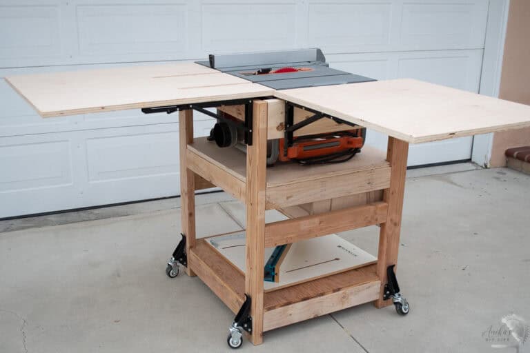 How To Build A DIY Table Saw Stand For Small Shops - Anika's DIY Life