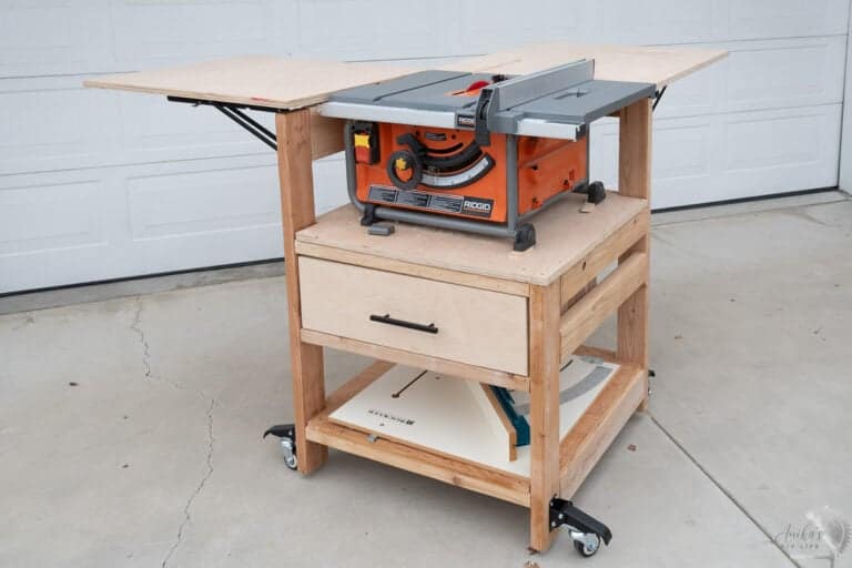How To Build A DIY Table Saw Stand For Small Shops - Anika's DIY Life