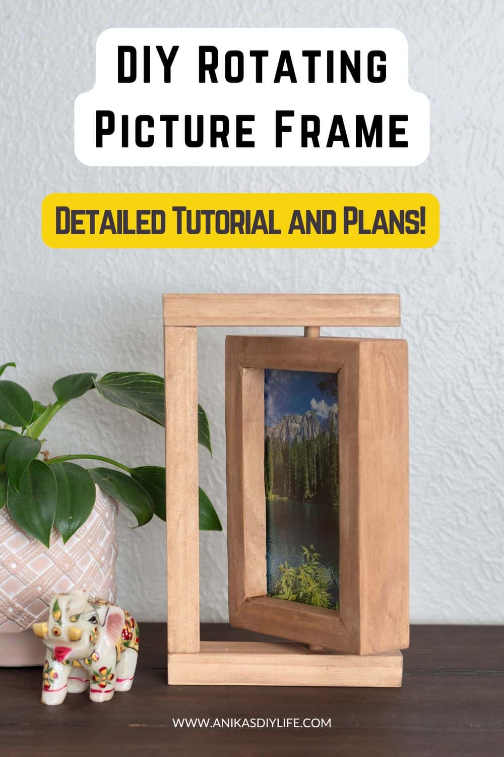 How To Make A DIY Rotating Picture Frame - Anika's DIY Life