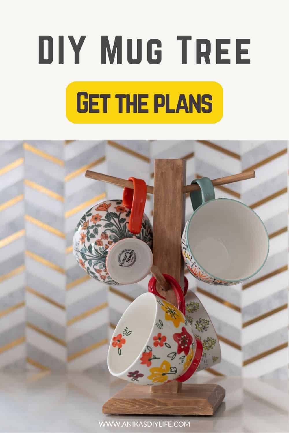 How To Build A Coffee Mug Tree - Anika's DIY Life