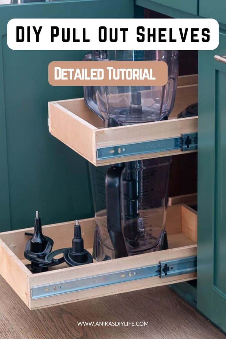 How To Make DIY Pull Out Shelves For Cabinets - Anika's DIY Life