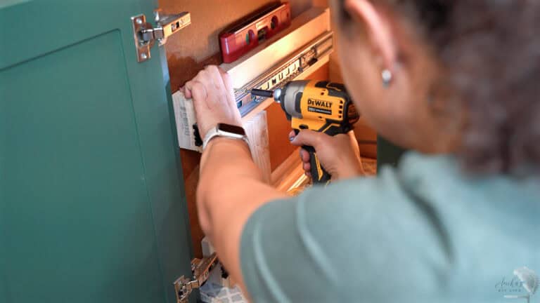 How To Make DIY Pull Out Shelves For Cabinets - Anika's DIY Life