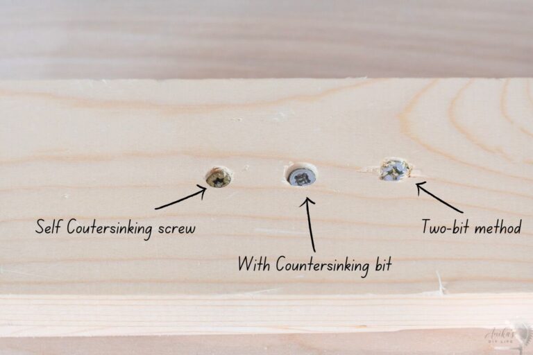 How To Countersink Screws - 3 Ways - Anika's DIY Life
