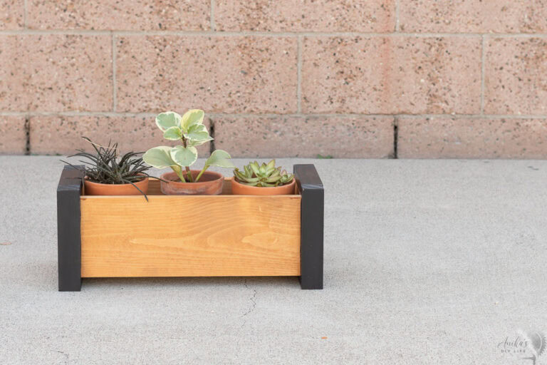 How To Build A DIY Modern Tabletop Planter - Anika's DIY Life