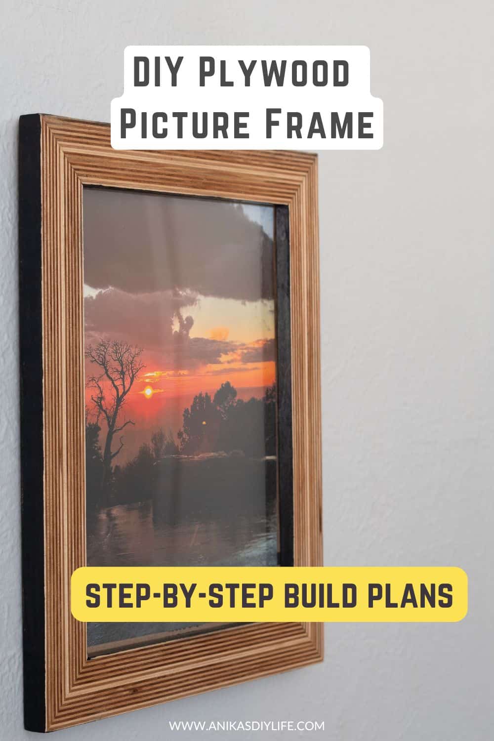 How To Build A DIY Plywood Picture Frame - Anika's DIY Life
